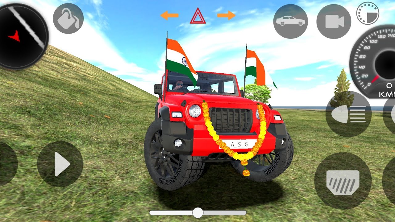 Thar car 🚗 driving village off roding Stunt - YouTube