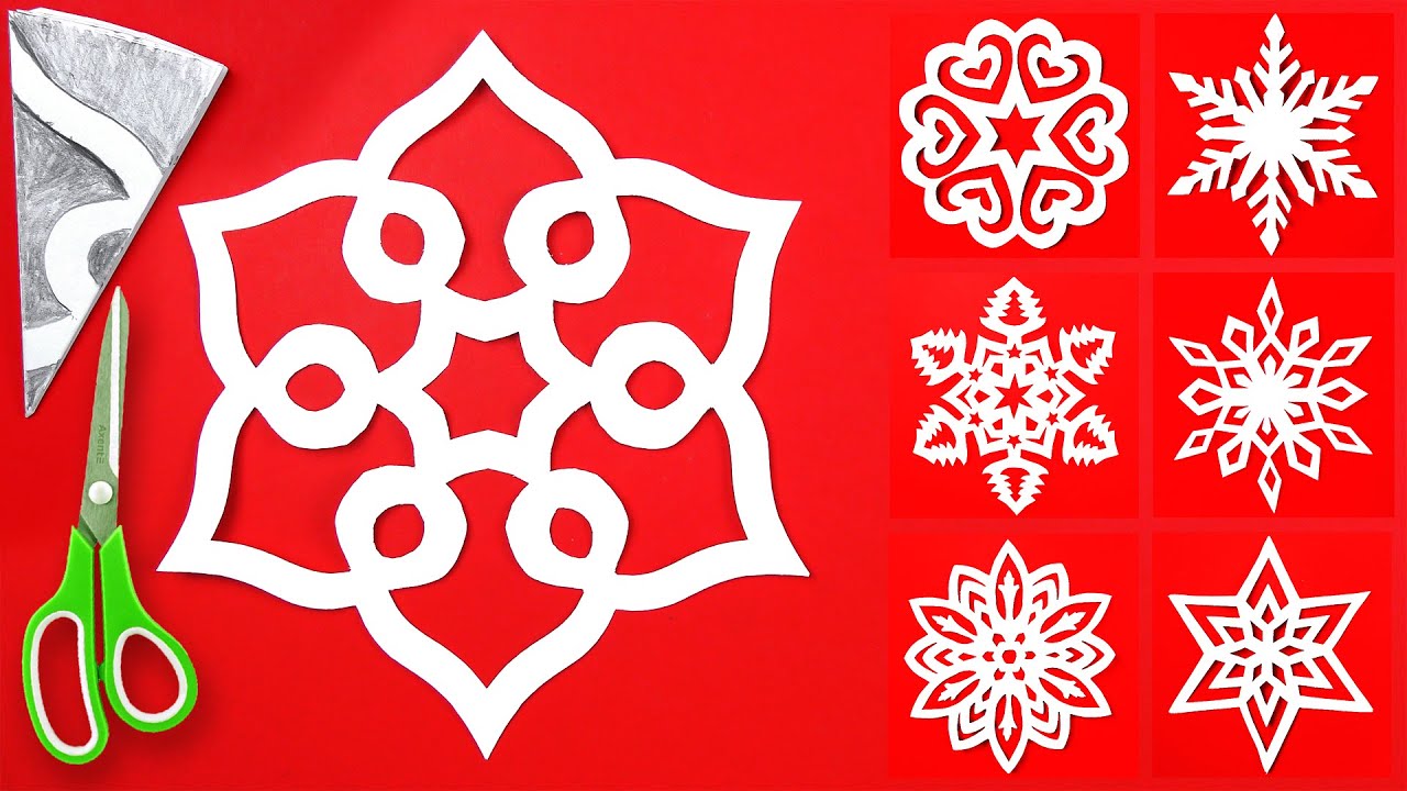 Paper Snowflake - Simple folding and cutting technique! - YouTube