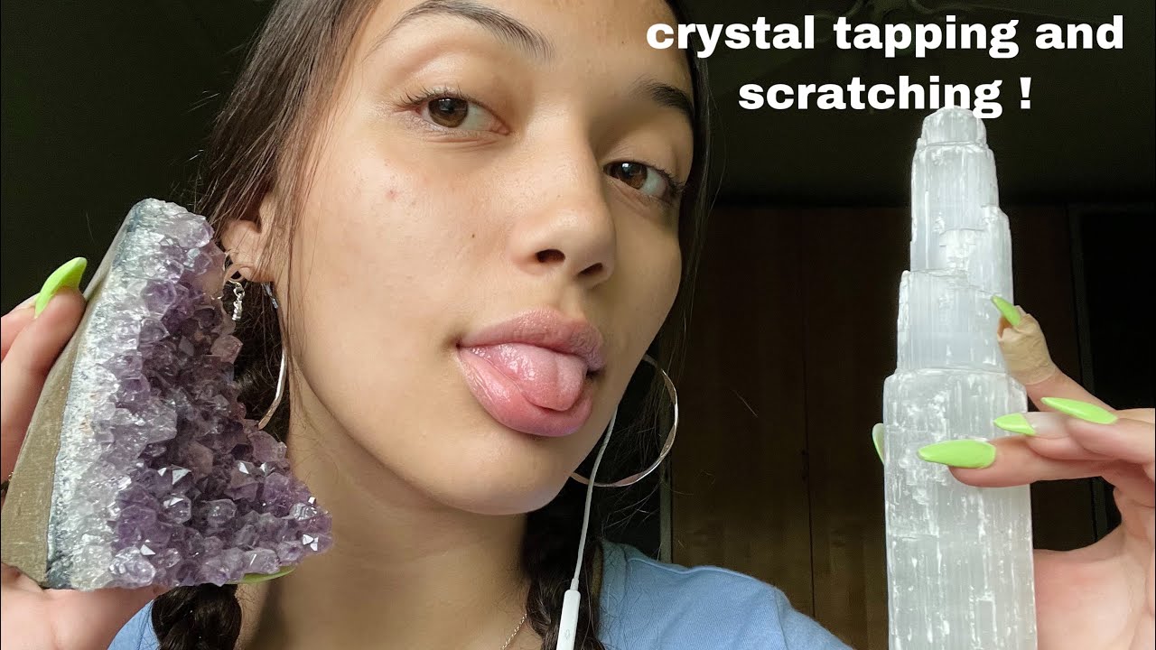 ASMR fast and aggressive crystal tapping and scratching ! - YouTube