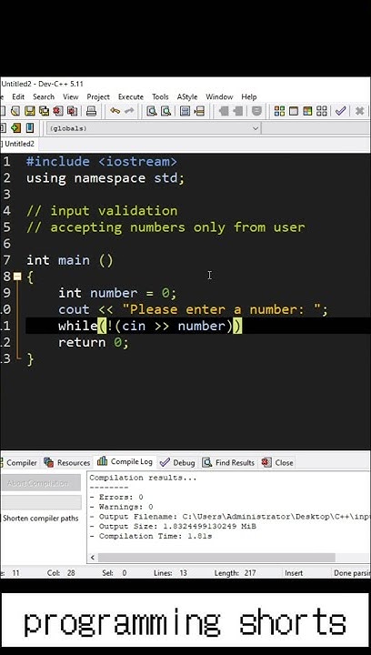 [C++] Input validation // Getting number only from the user input - YouTube