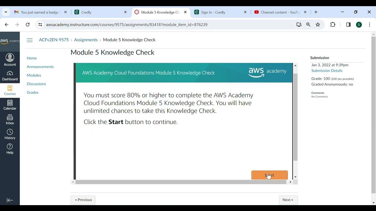 Module 5 Knowledge Check | AWS Academy Cloud Foundation | AWS Cloud Security | Direct Answers ...