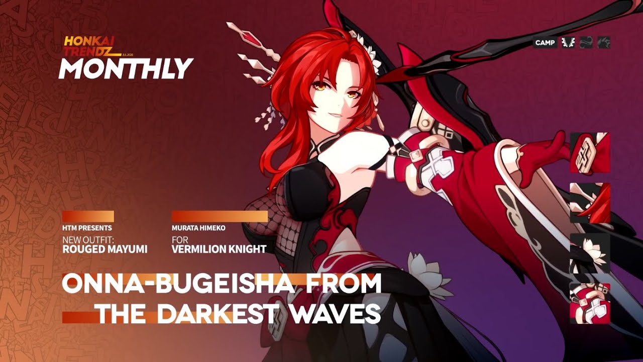 Vermilion Knight's new outfit [Rouged Mayumi] - Honkai Impact 3rd - YouTube