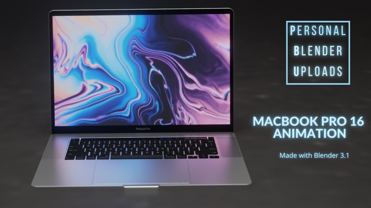 MacBook Pro 16 inch animation- Made with blender - YouTube