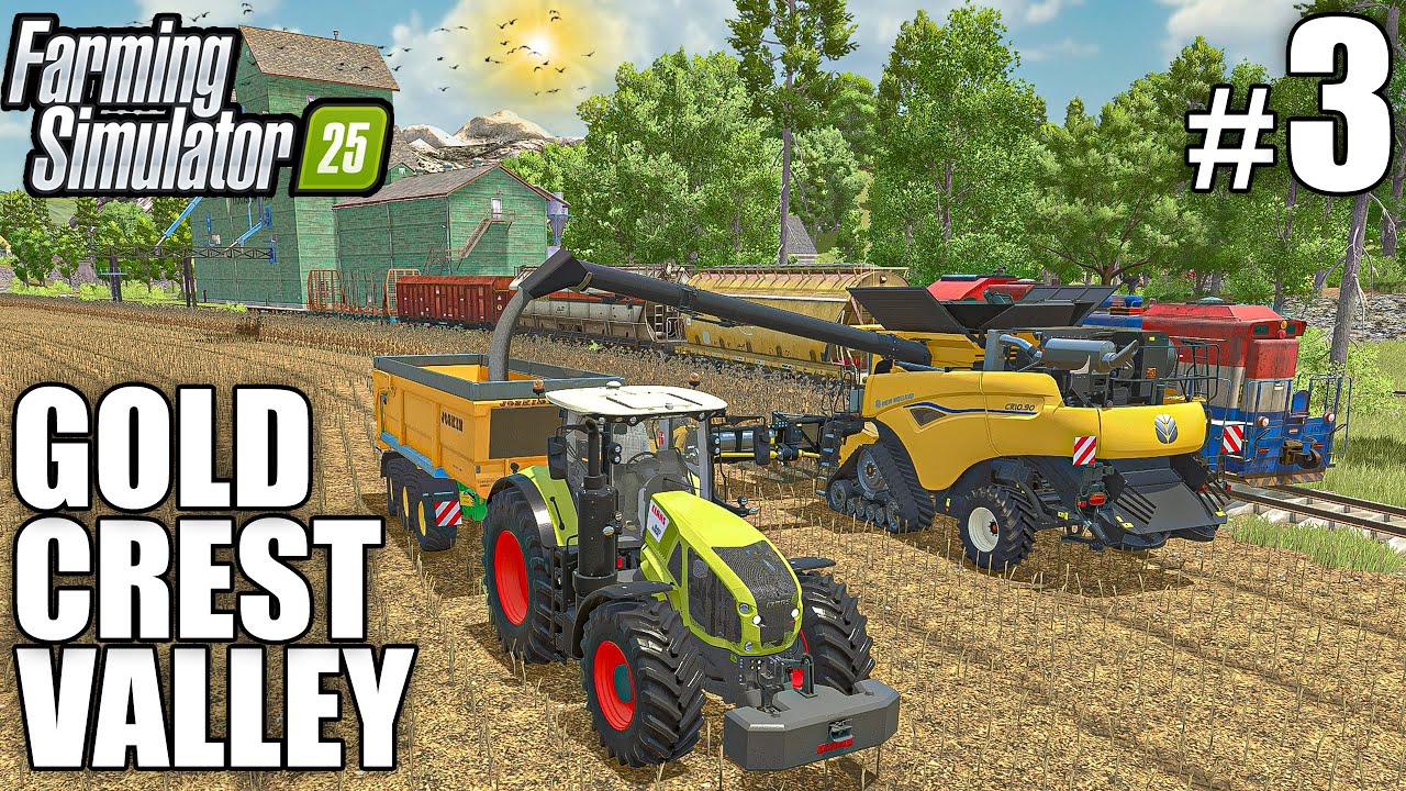 Gold Crest Valley 3.0 - Harvesting a New Field - Timelapse #3 - Farming ...
