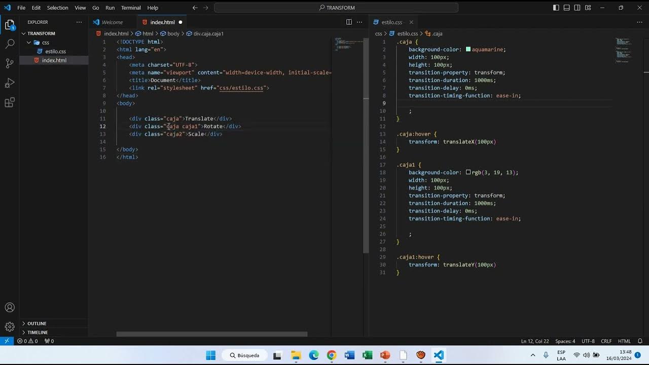 HTML-CSS-JAVASCRIPT: CLASE 23 TRANSFORM - YouTube