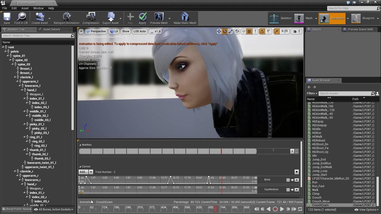 UE4 character Morph target/Blend shapes exam - YouTube