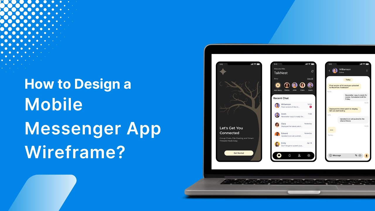 How to Design a Mobile Messenger App Wireframe? - YouTube