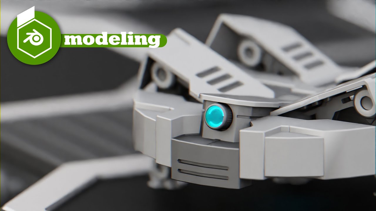 Blender spy robot modeling - rigging tutorial free download - YouTube