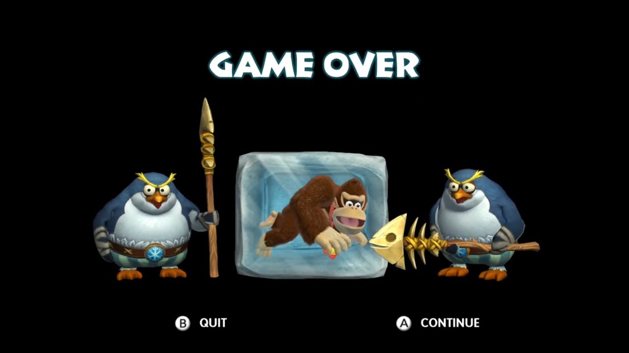 Donkey Kong Country: Tropical Freeze - Game Over [Donkey Kong Variant ...