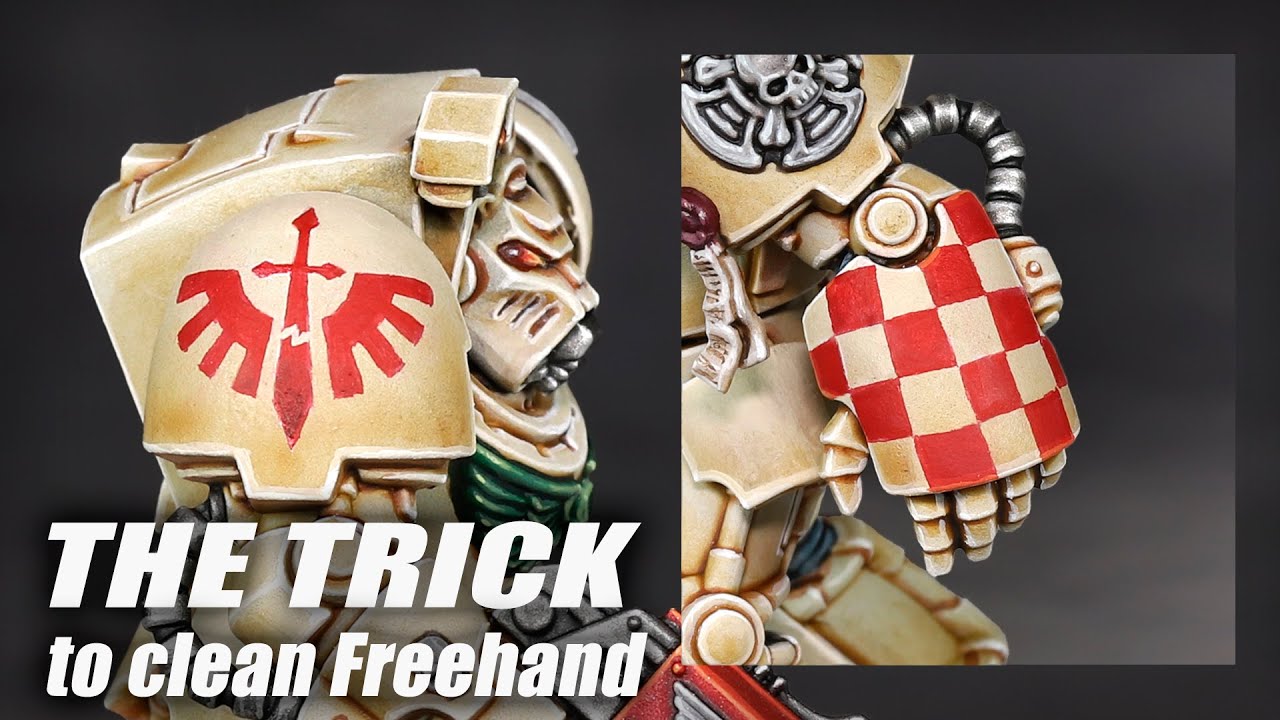 Freehand made EASY*, with this amazing TRICK! - Painting Checkers and ...