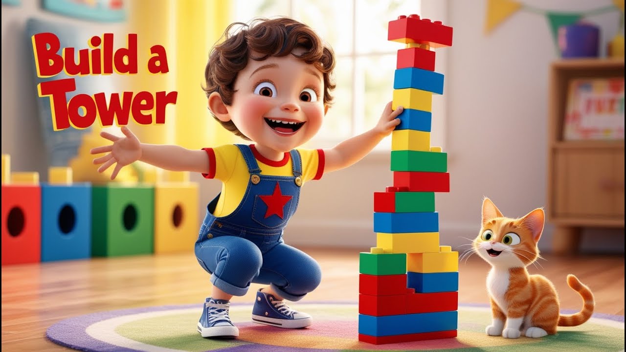 Build a Tower! | Fun & Colorful Kids Song About Stacking Blocks - YouTube