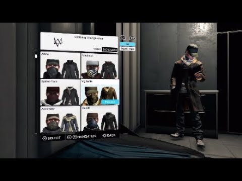 Watch Dogs: clothing showcase (including digital trips skins) - YouTube