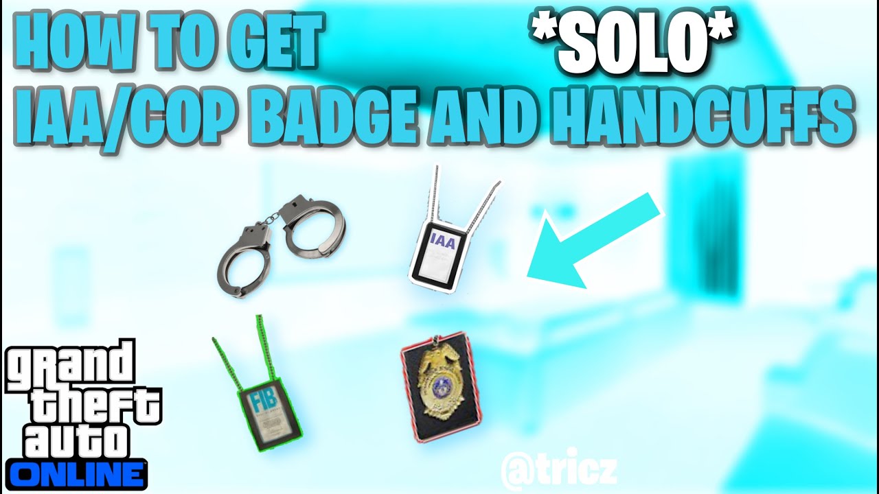 *SOLO*IAA/FIB BADGE AND HANDCUFFS ON ANY OUTFIT IN GTA 5 ONLINE!(AFTER ...