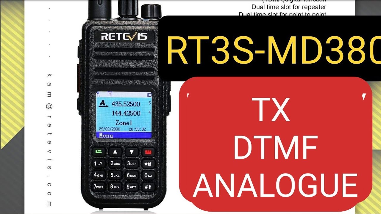 RT3S-MD380 - DTMF TX Analogue - YouTube