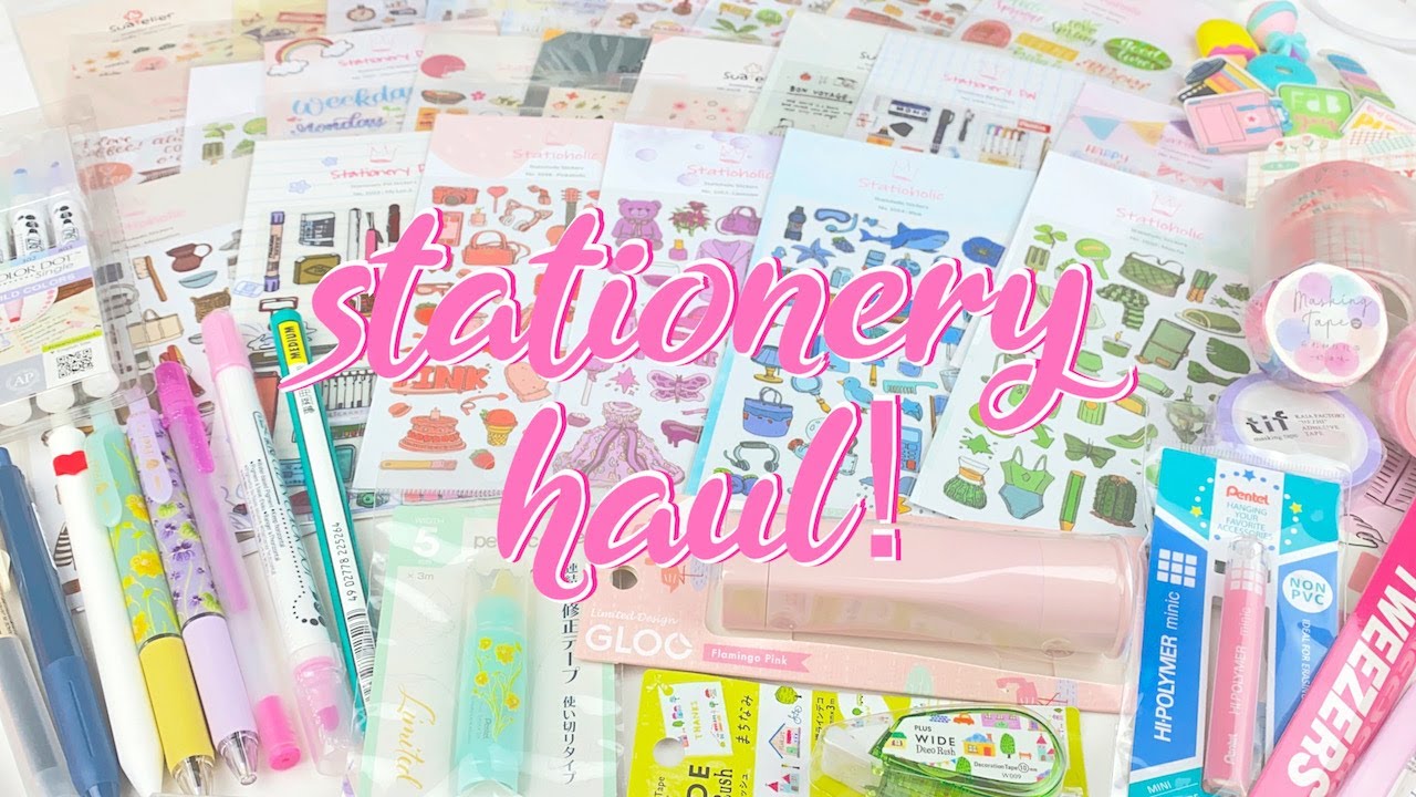 HUGE STATIONERY HAUL! | Stickers, Pens, Washi + More | Stationery Pal ...