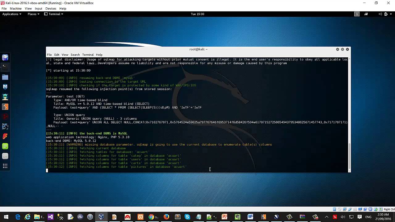 Sql Injection Sqlmap Youtube 8494