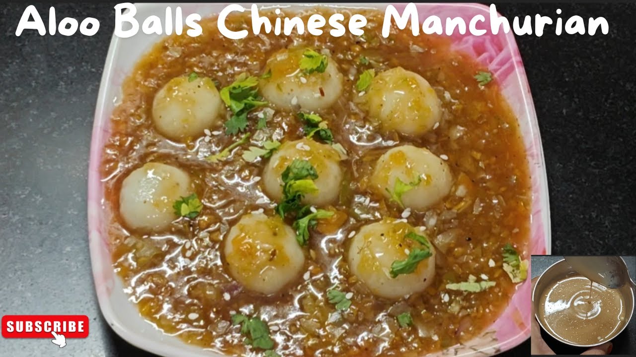 Aloo Balls Chinese Manchurian Recipe I Potato Balls in Spicy Sauce ...