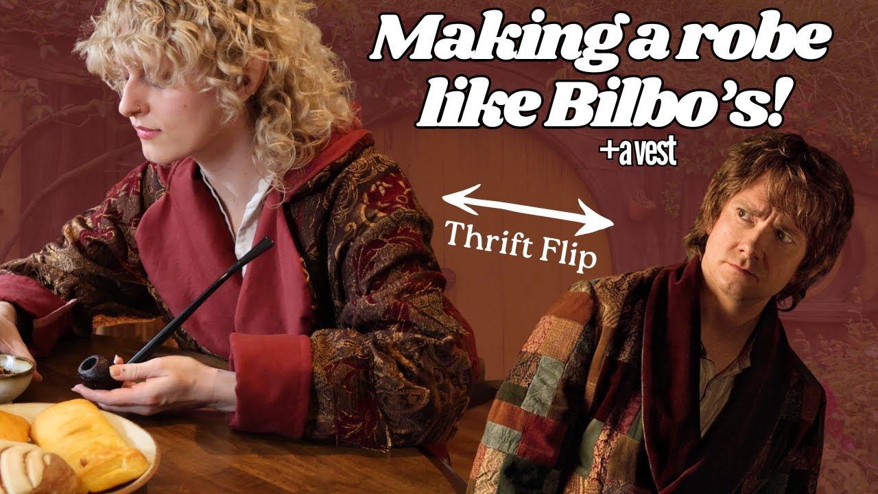sewing a Hobbit robe! + an exciting LOTR LARP announcement - YouTube