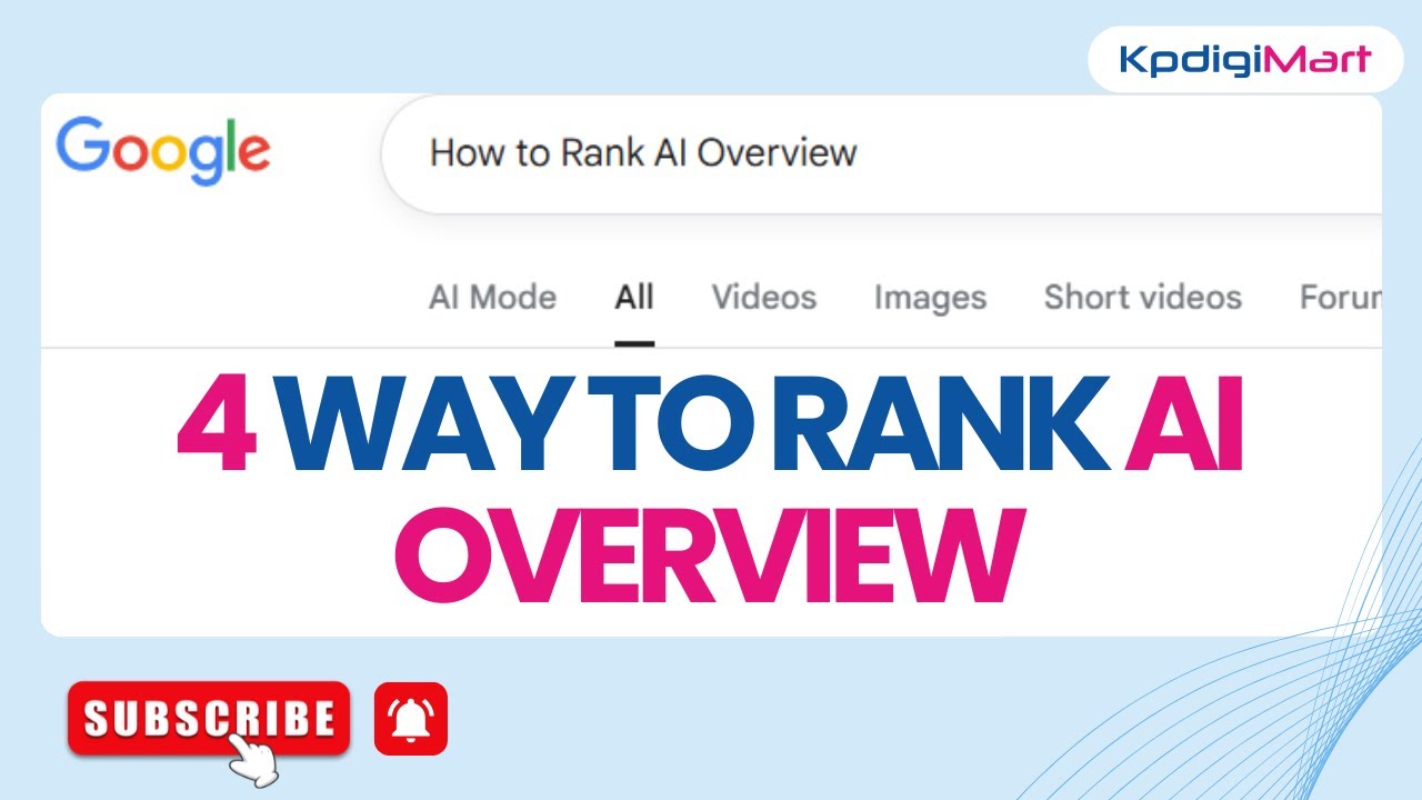 4 Way to Rank AI Overview | How To Rank in AI Overviews | AI Overviews ...