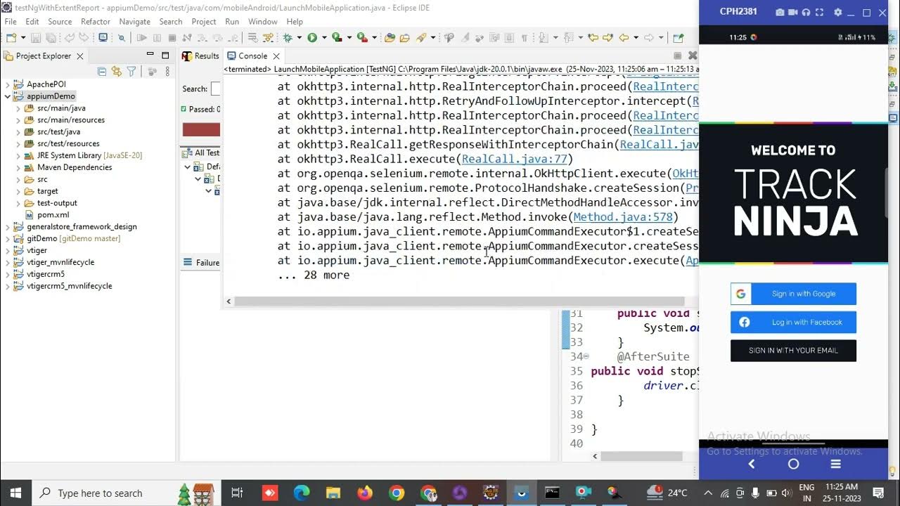 25 November 2023 Appium Launch Browser and Find Xpath By Pradeep Sir - YouTube