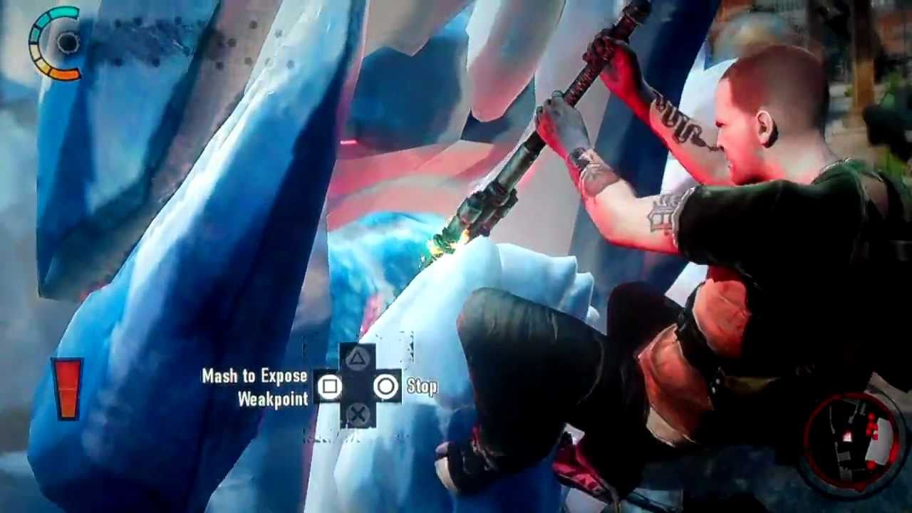 InFamous 2 (EVIL) Walkthrough Part 38 The Titan Boss Battle Part 2 ...