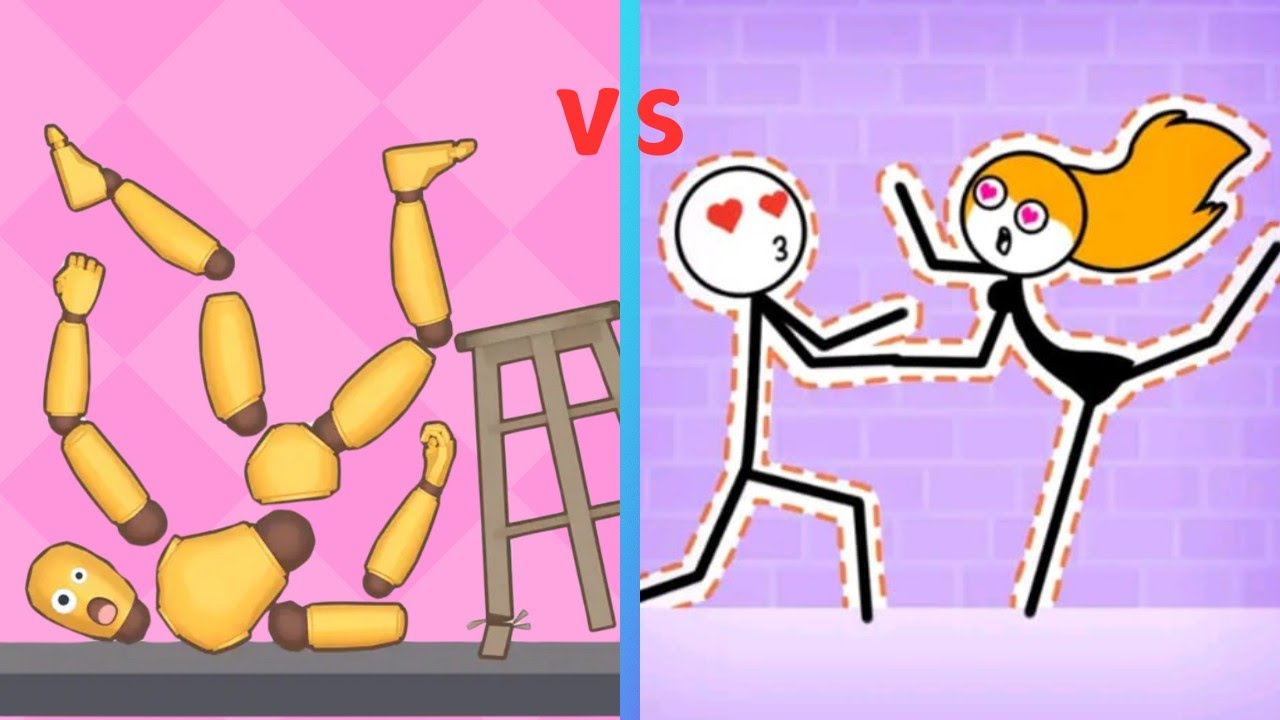 Kick & Break The Ragdoll 🆚 Through the Wall Gameplay Walkthrough mix ...