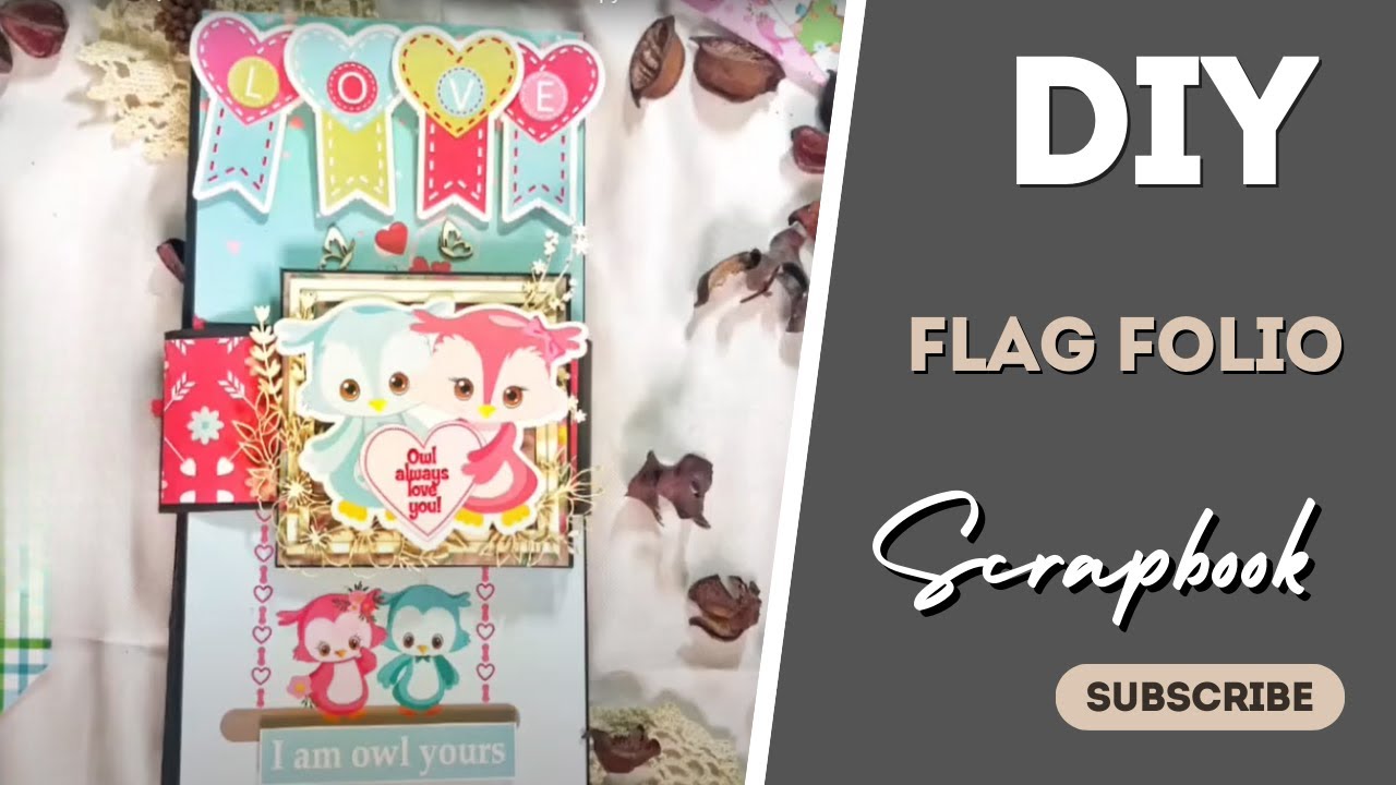 DIY FLAG FOLIO QUICK AND EASY SCRAPBOOK TUTORIAL Copy - YouTube
