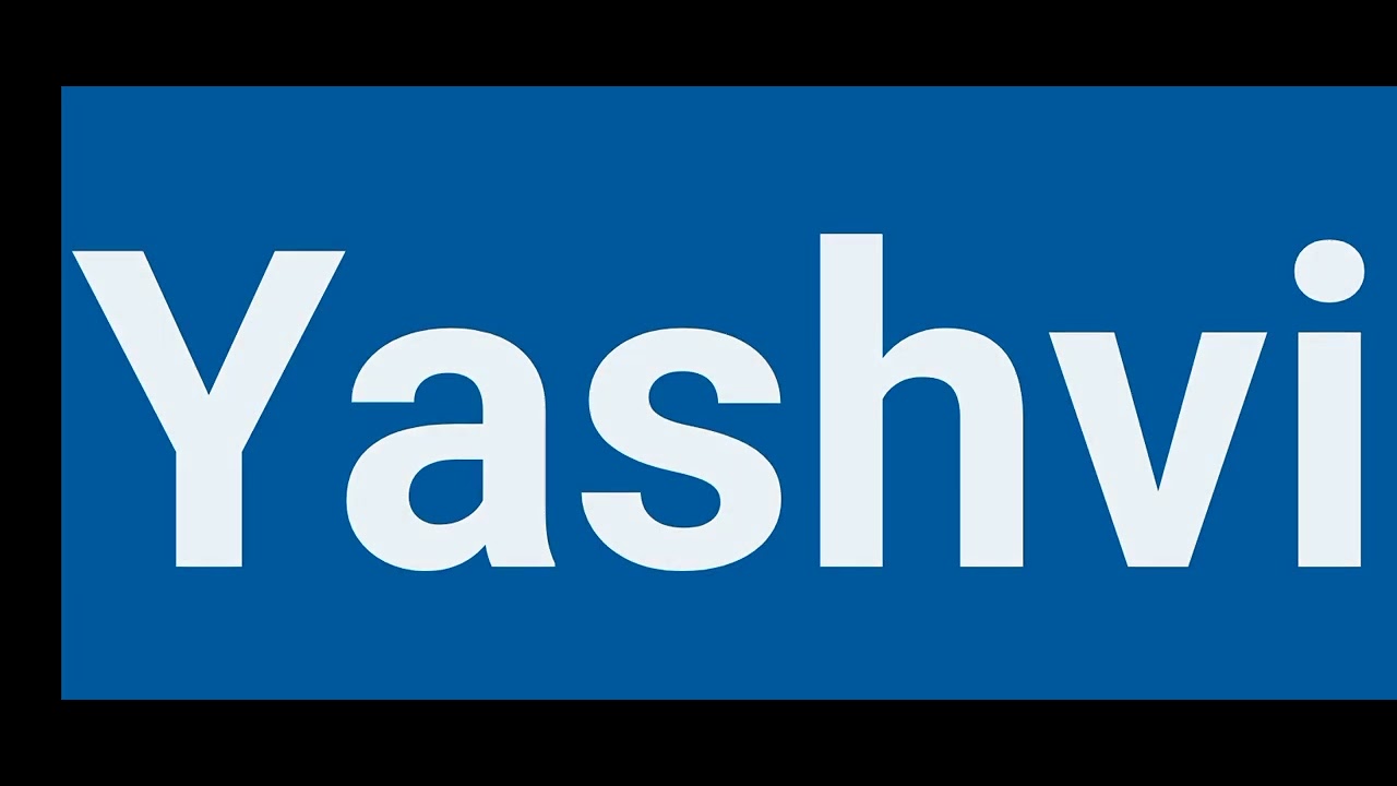 How To Pronounce yashvi | Pronounce yashvi | Pronunciation Of yashvi ...