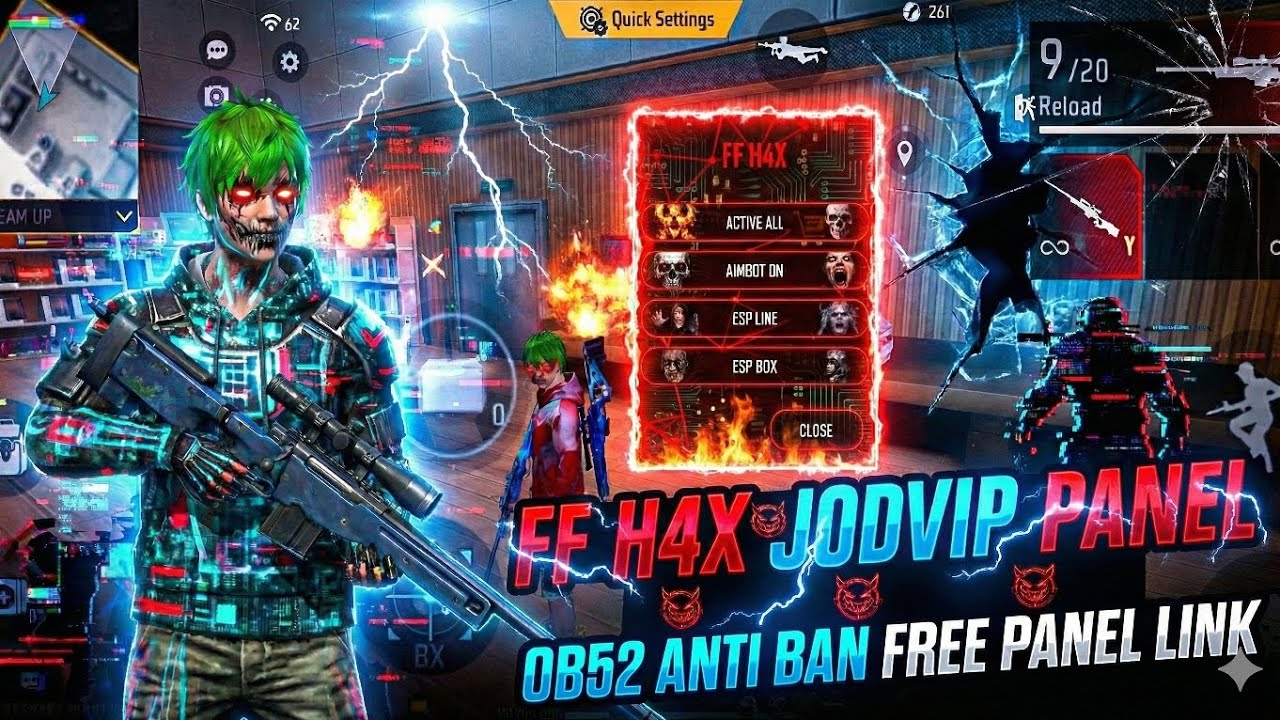 🔥 FF H4X JODVIP PANEL | OB52 ANTI BAN | INSANE GAMEPLAY 😱 - YouTube