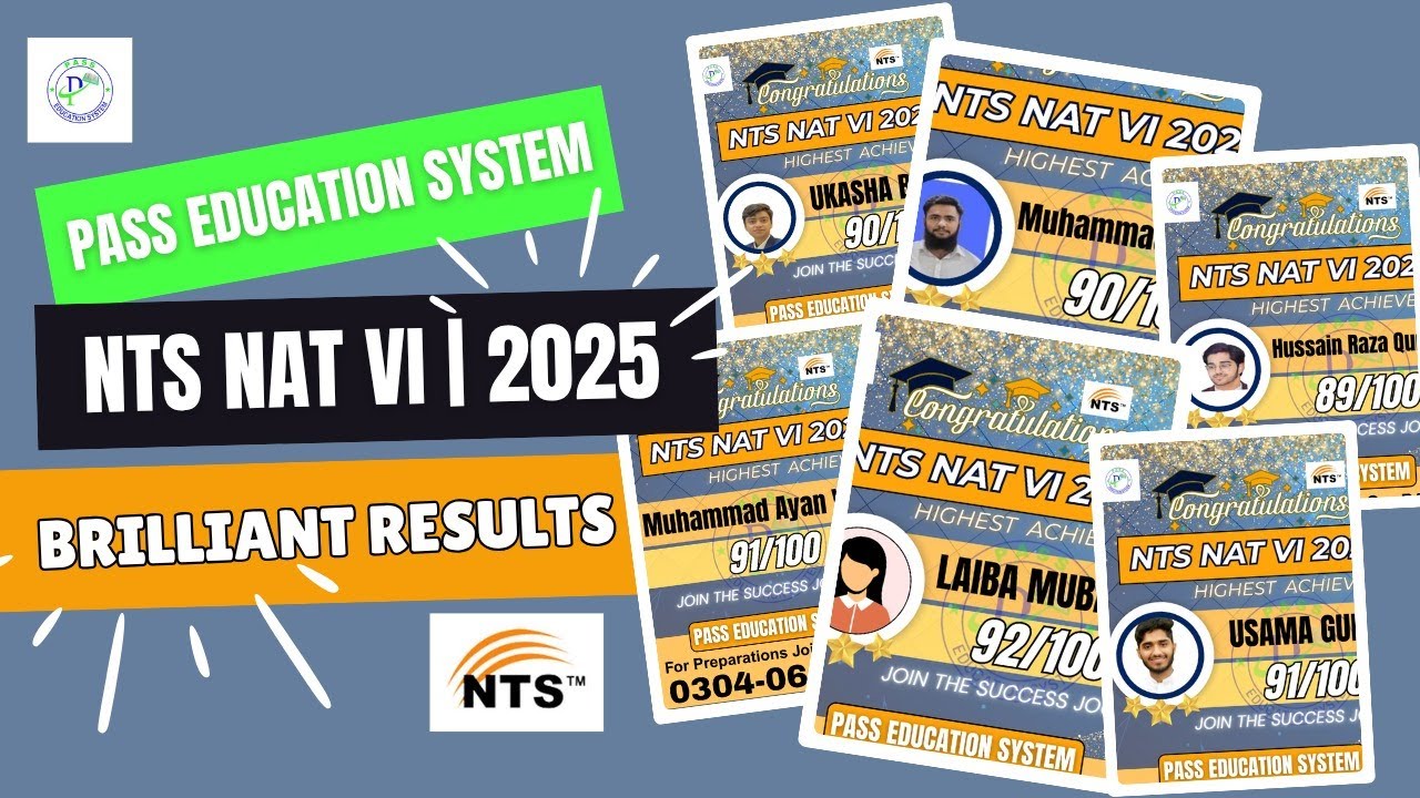 NTS NAT VI Toppers I NTS NAT VI Results I NTS NAT Preparation I COMSATS ...