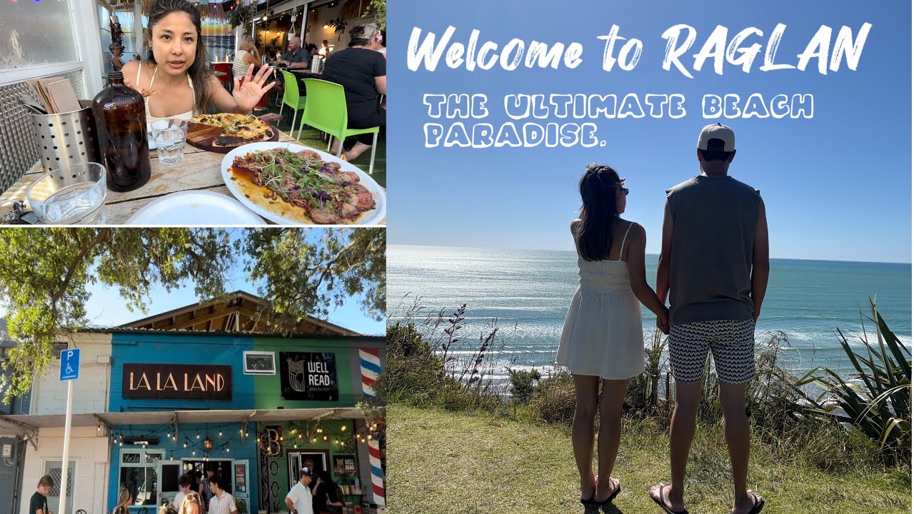 “Exploring Raglan: Stunning Beaches, Delicious Food & Cozy Cafés! ☕🌊🍽️ ...