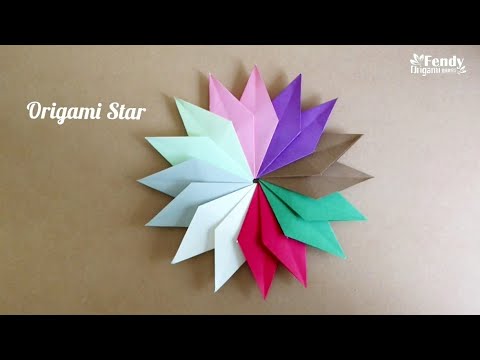 Origami 16-Point Star/ Paper Mandala 折纸多角星 - YouTube