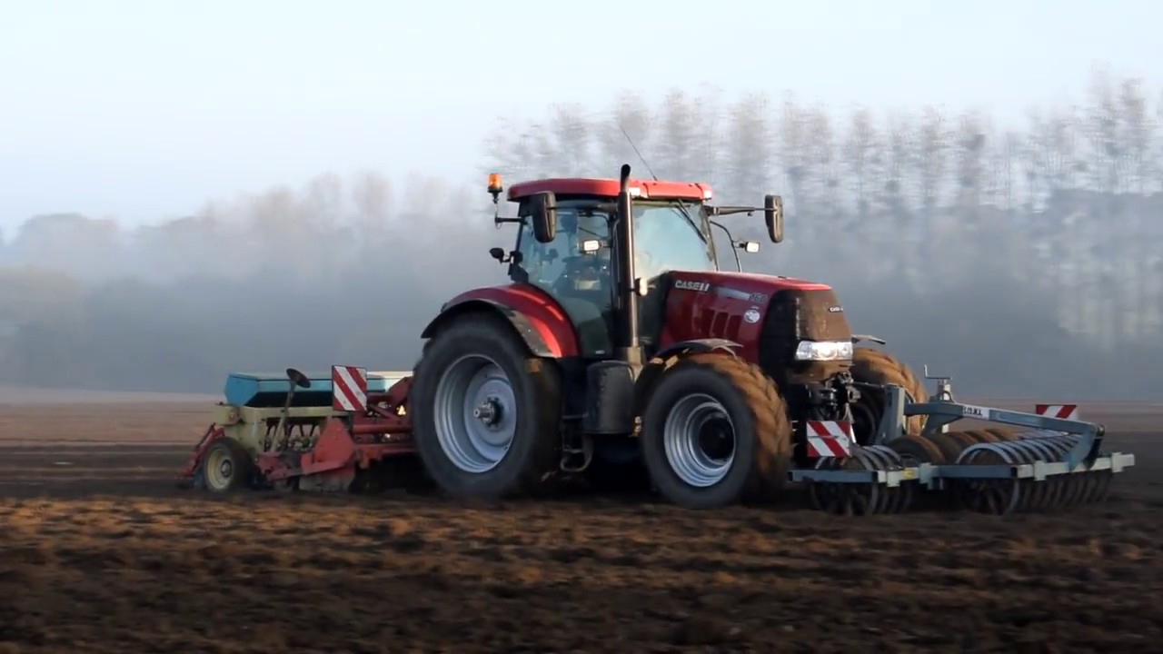 Semis d'orge et de blé 2017 I New Holland TVT 190- Case Ih Puma Cvx 160 ...