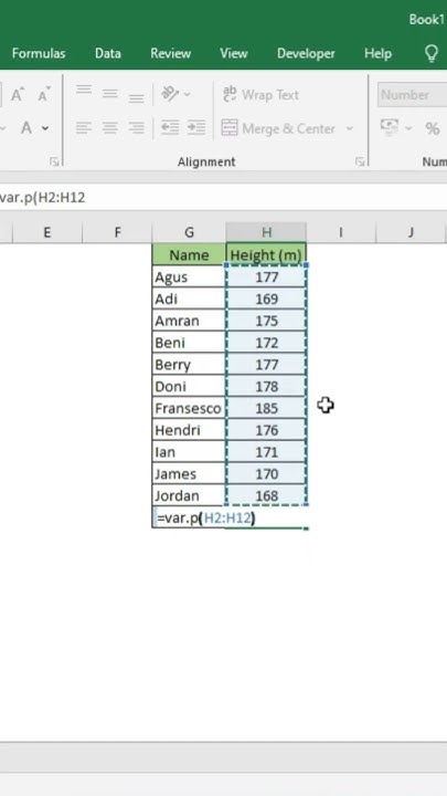 How to use Var.p for variance ️ ️ ️ #shorts #microsoft #excel #video #education #youtubeshorts ...