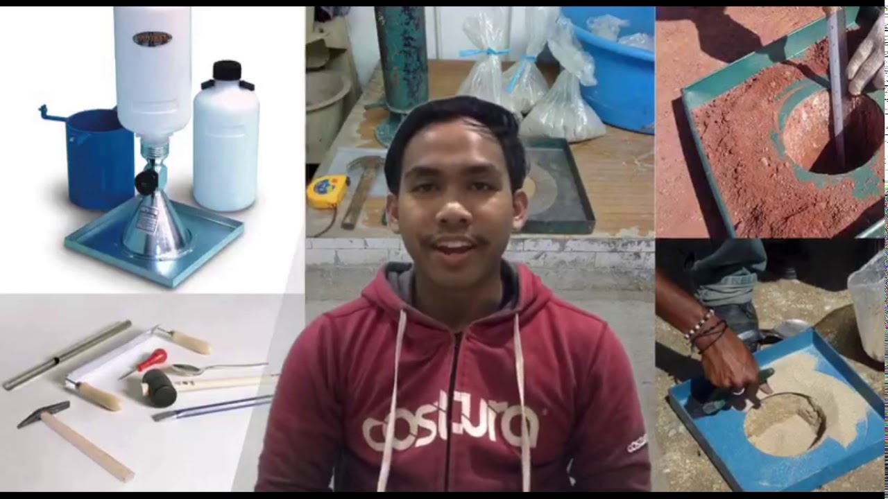 sand replacement method - YouTube