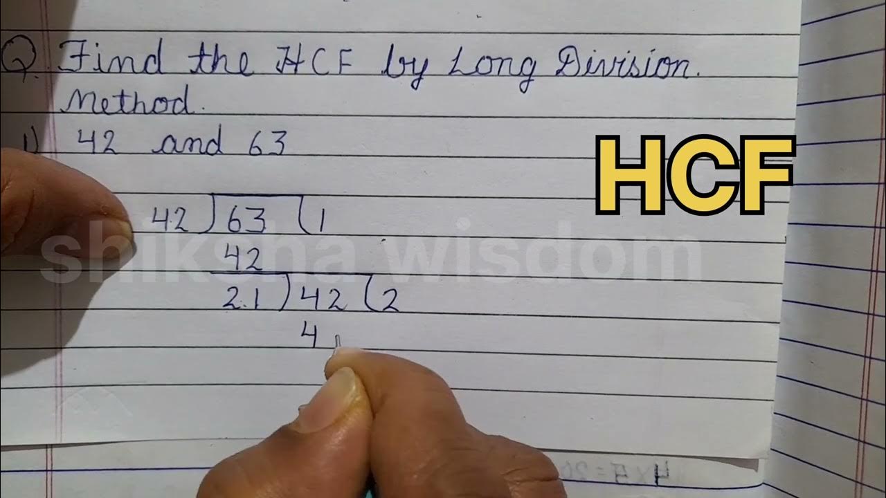 find the HCF by long division method | hcf kaise nikale| hcf nikal ...