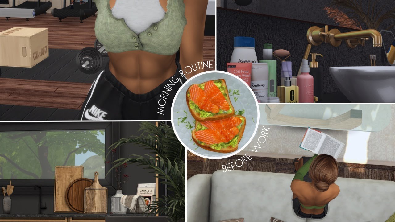 The Sims 4 Vlog] ♡ ║ Spend A Morning With Me 👝🥑💪🏼(skincare,breakfast ...