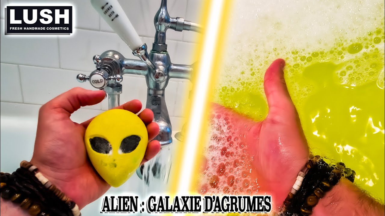 LUSH [ ASMR ] 🍋 Produit ALIEN 🛀 Bergamote & Citron - YouTube
