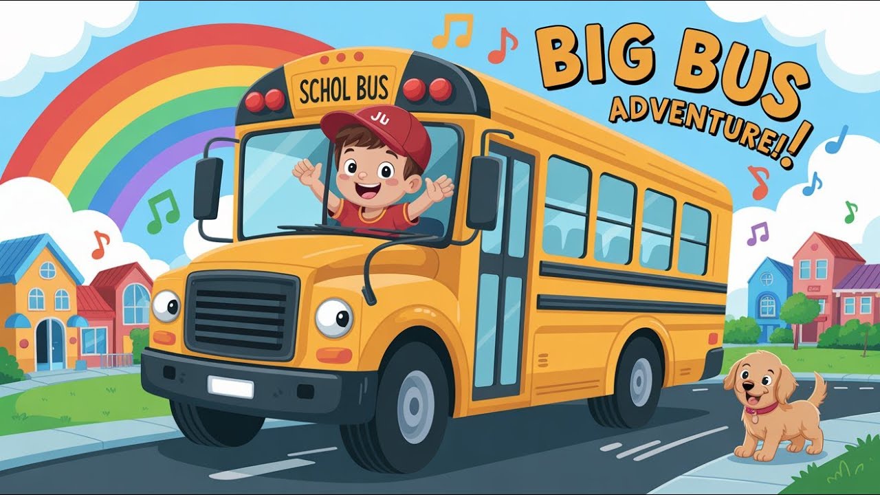 JJ’s Big Bus Adventure 🚌 | 31 Mins Wheels on the Bus Song + Kids ...