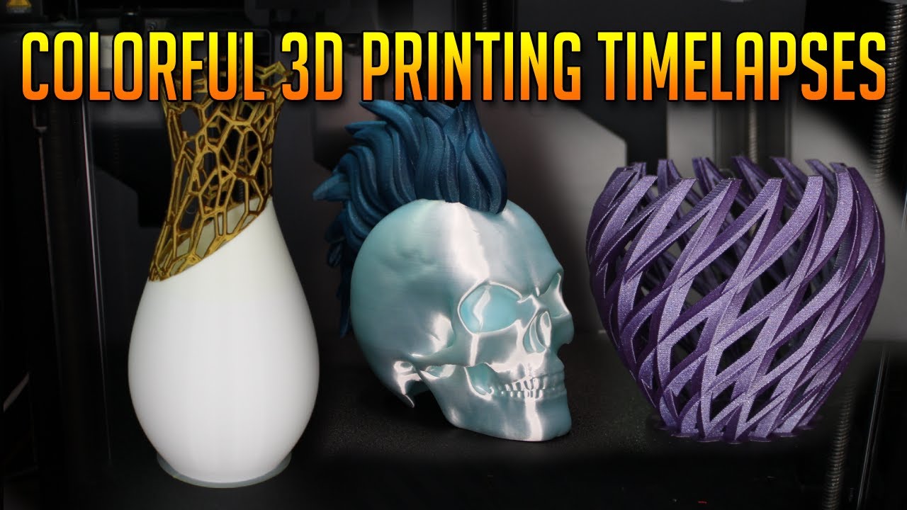 7 colorful 3d printed models printed on bambu labs p1p and prusa mk3s ...