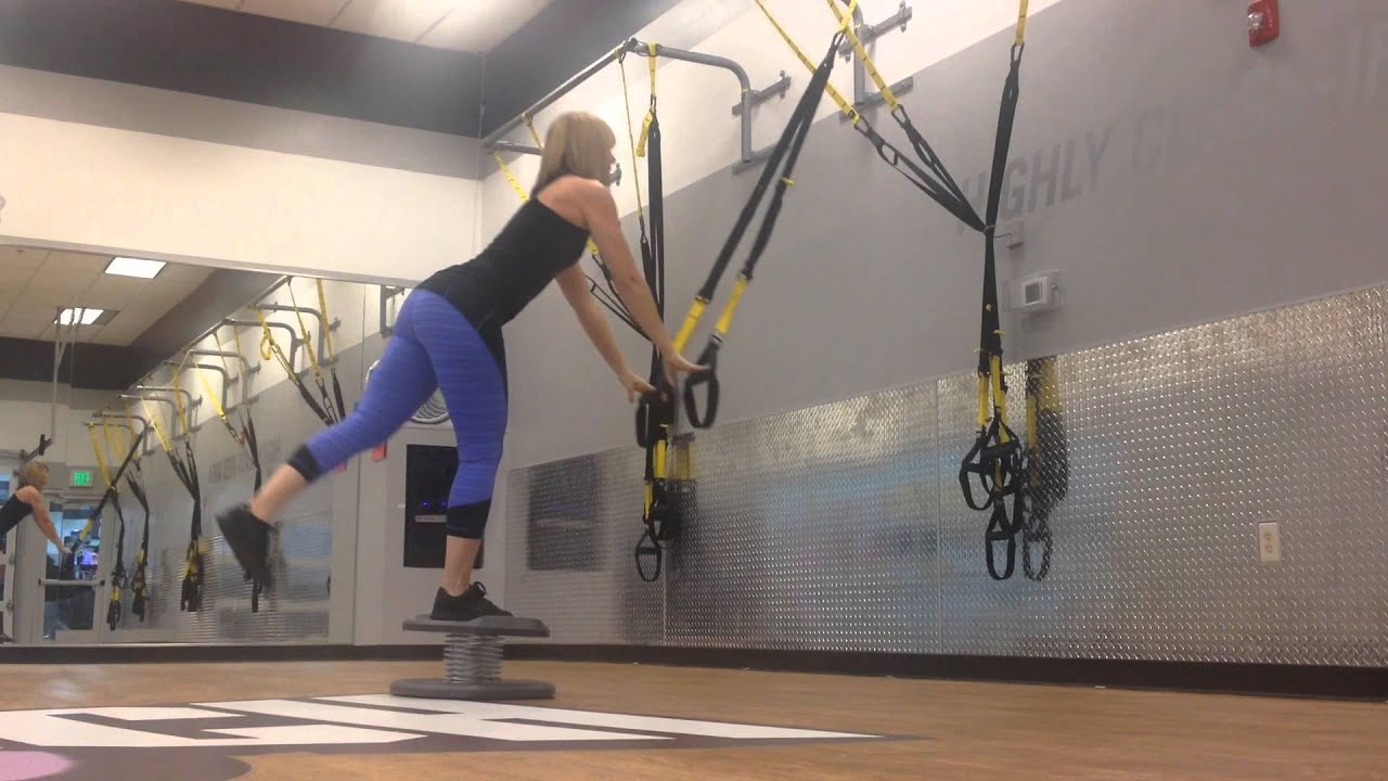 TRX Pistol Squat & Kick Back With StrongBoard - YouTube