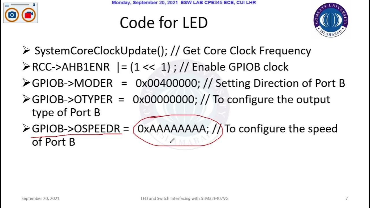 Interfacing of LED and Switch with STM32F407VG Part 5 [LED Interfacing Code 3] - YouTube