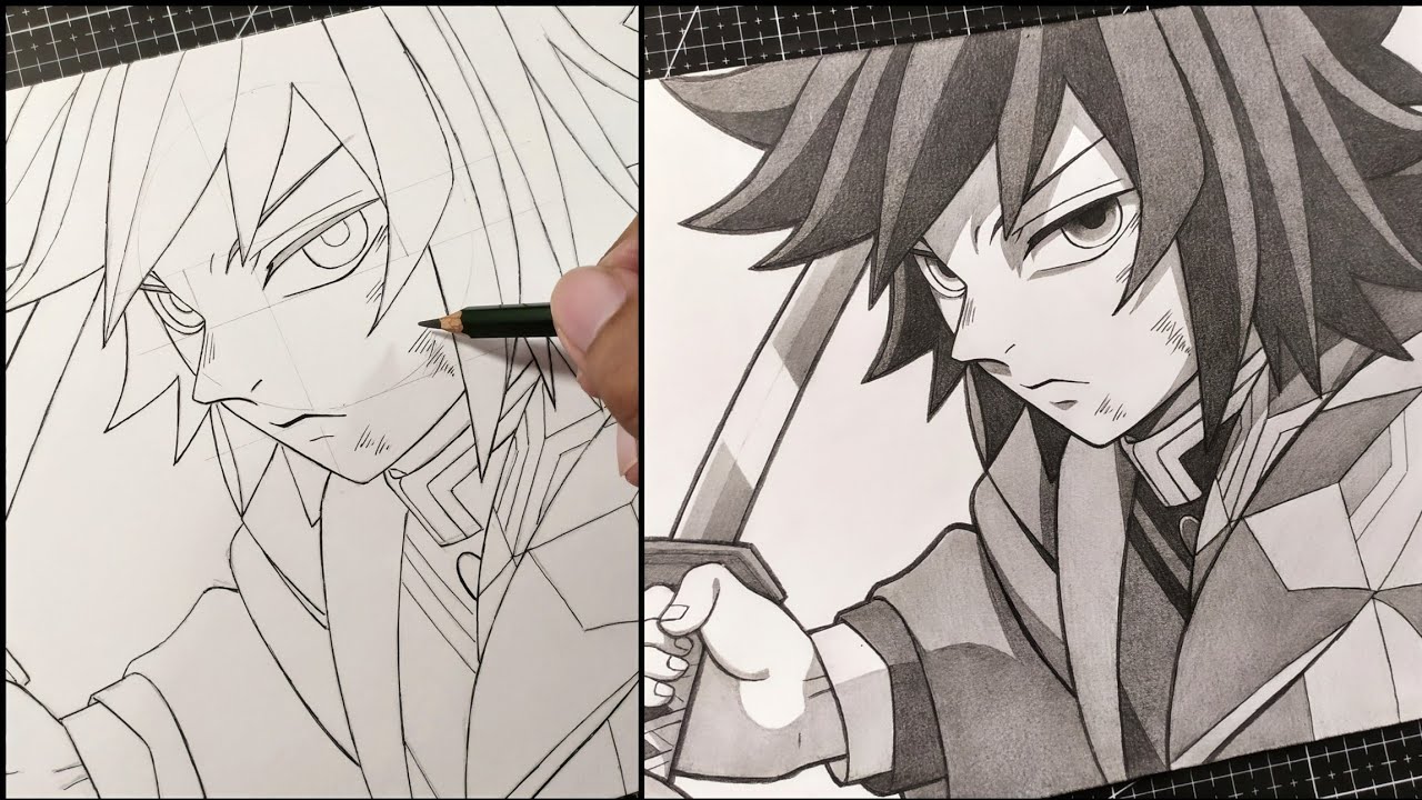 How to Draw "Giyu Tomioka (Infinity Castle Arc) " [Kimetsu no Yaiba ...