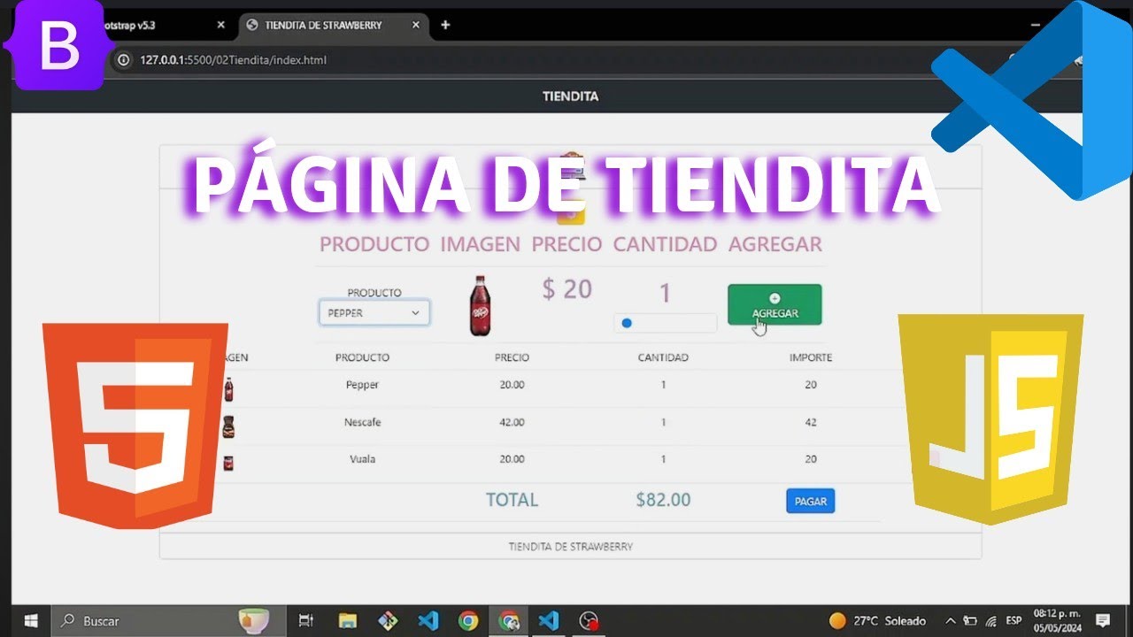 CREAR UNA PÁGINA DE TIENDITA CON HTML Y JAVASCRIPT | PROGRAMANDO CON TANI - YouTube
