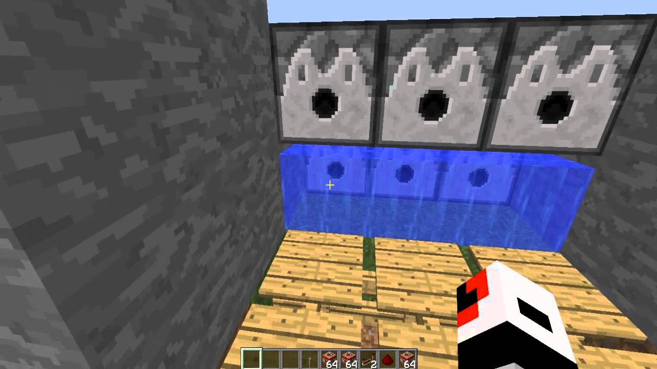 Minecraft make tnt cannon how to fire 64 tnt at a time 1.6.4 - YouTube