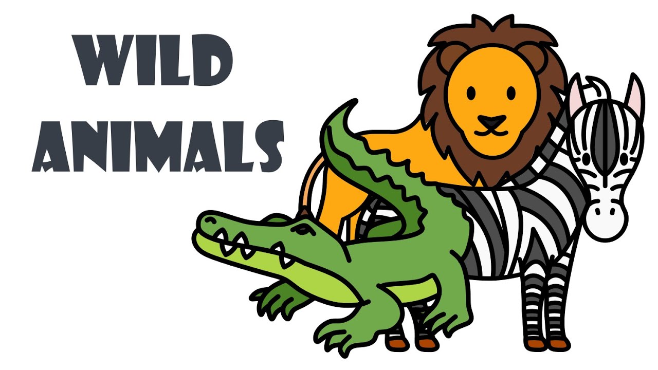 Animals for kids | Wild animals flashcards | Learn English vocabulary ...