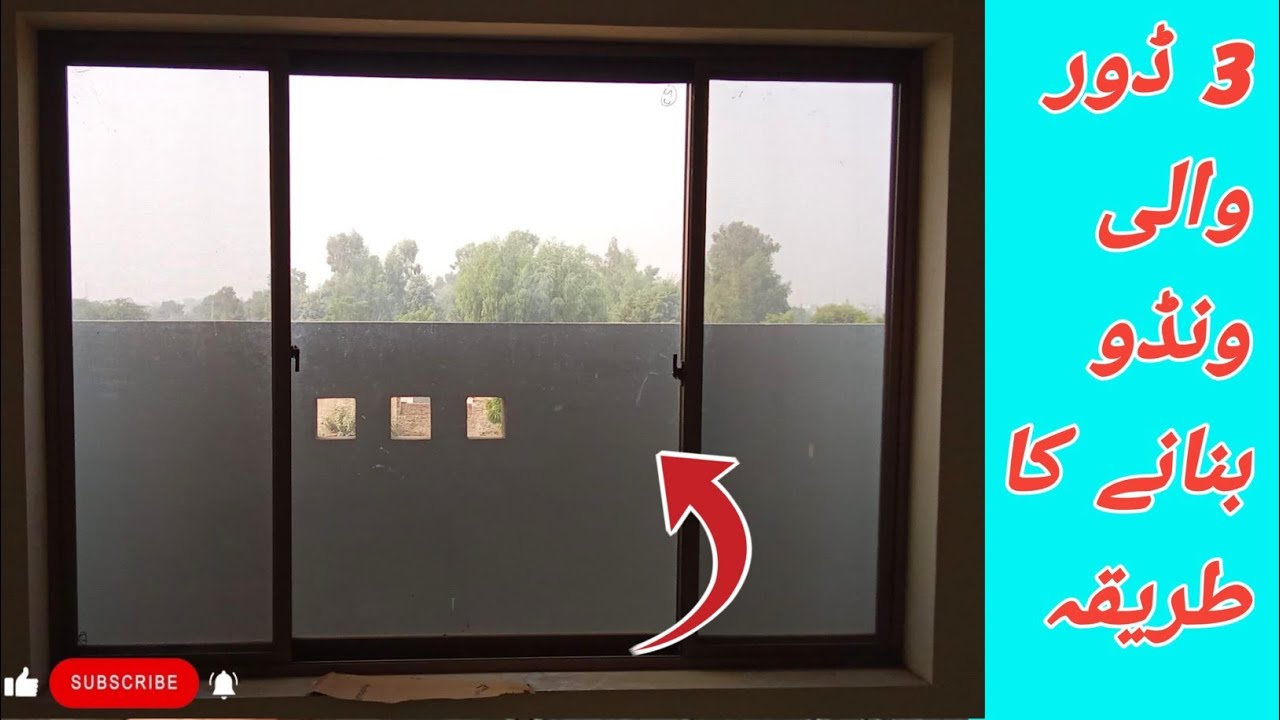3 door sliding window banane ka tarika l teen pallu wali aluminium ki ...
