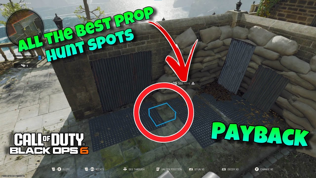BO6 PROP HUNT: All *BEST* Working Glitch & Spots on Prop Hunt- On ...