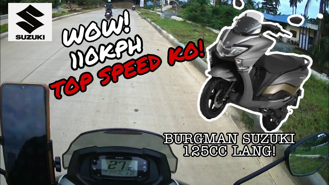 SUZUKI BURGMAN TOP SPEED - YouTube