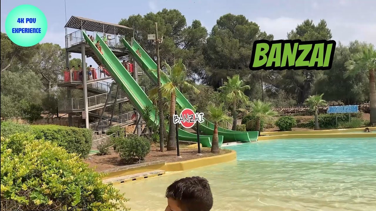 Banzai on ride POV - Acqualand El Arenal Mallorca - YouTube